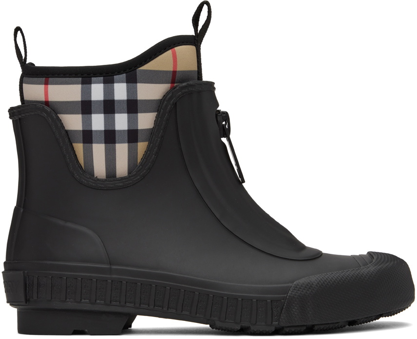 Burberry Black Vintage Check Boots Burberry
