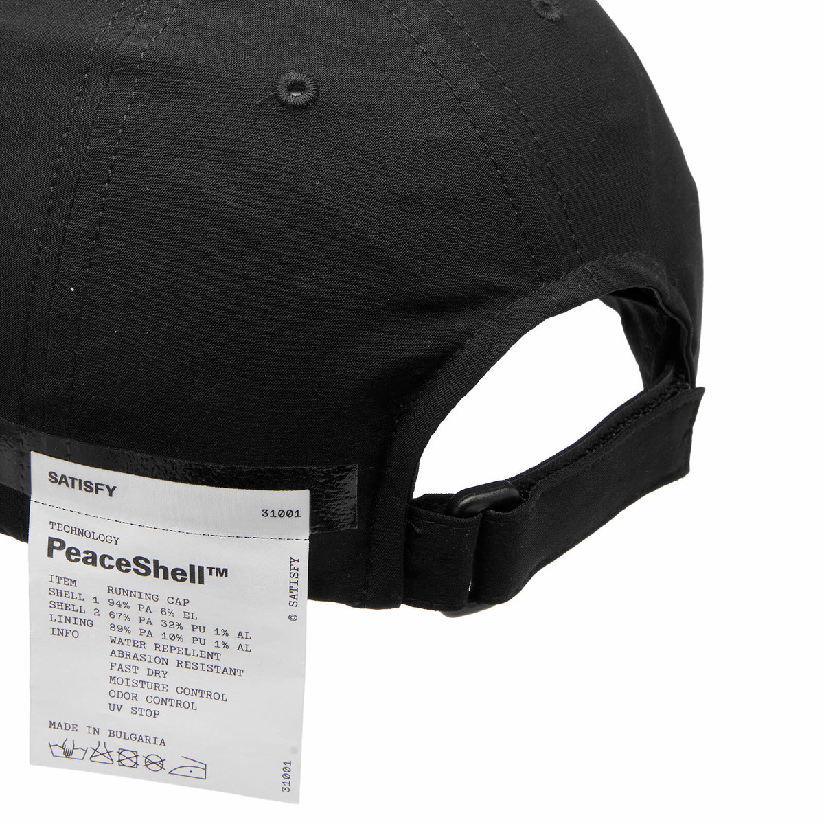 Satisfy Men's PeaceShell™ Cult Running Cap in Black Satisfy