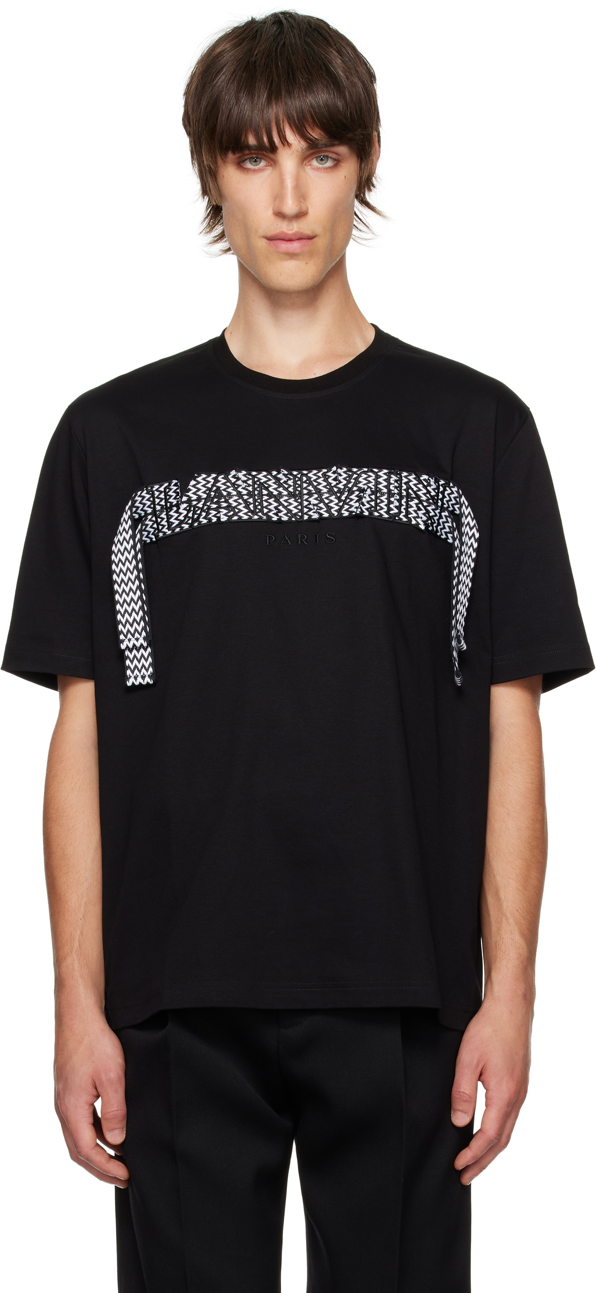 Lanvin Black Curb Lace T-shirt Lanvin