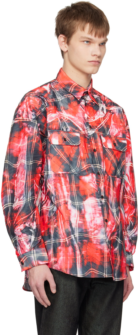 Doublet Red Mirage Checked Shirt Doublet