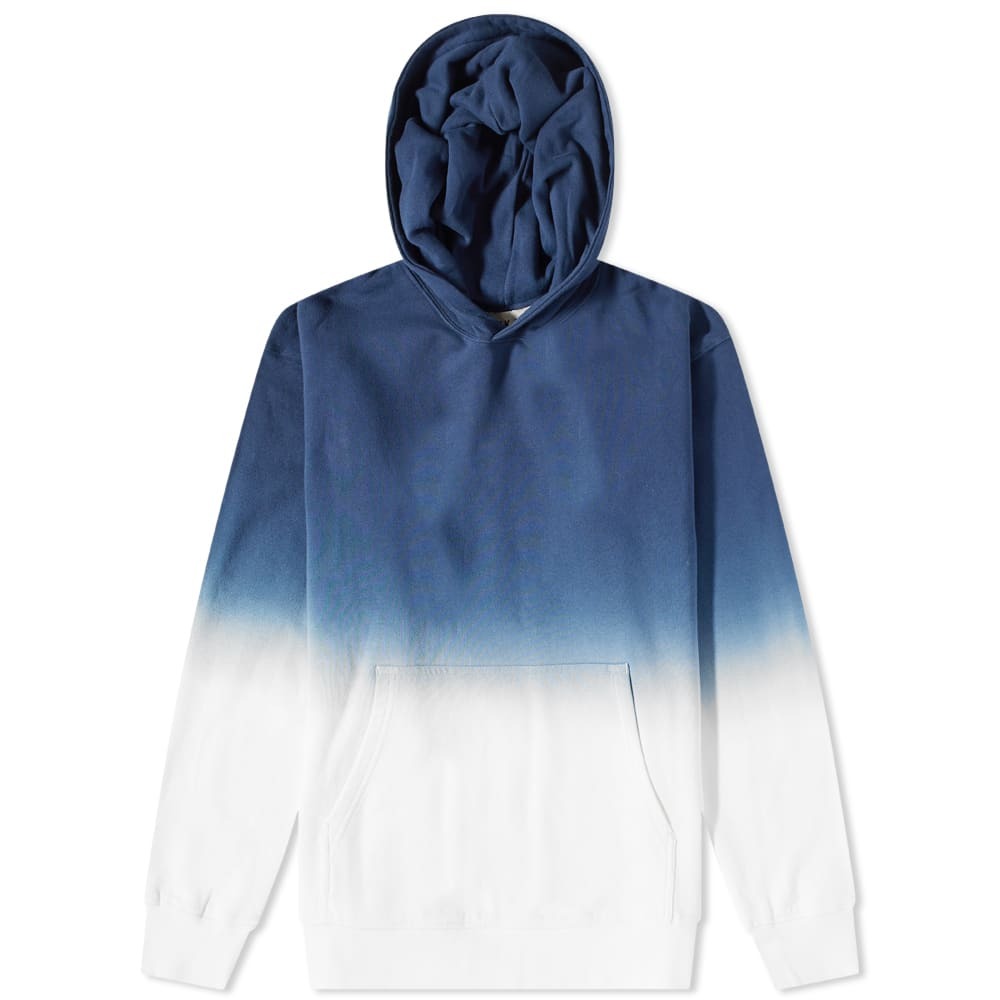 Taikan Men's Plain Heavyweight Dip Dye Hoody in Navy Taikan