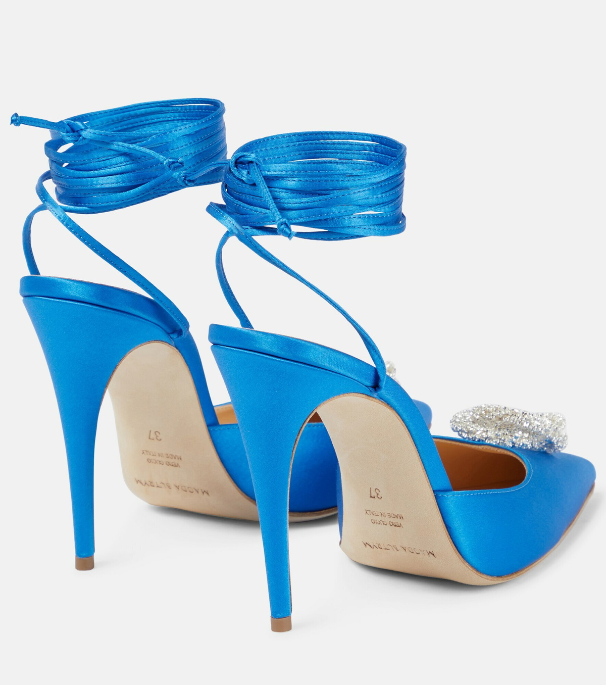 Magda Butrym - Crystal-embellished satin pumps Magda Butrym Magda Butrym - Crystal-embellished satin pumps Magda Butrym