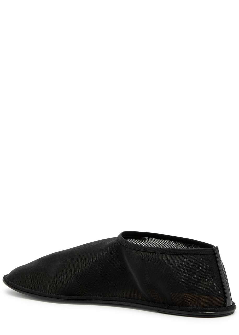 The Row Sock Mesh Ballet Flats Black The Row