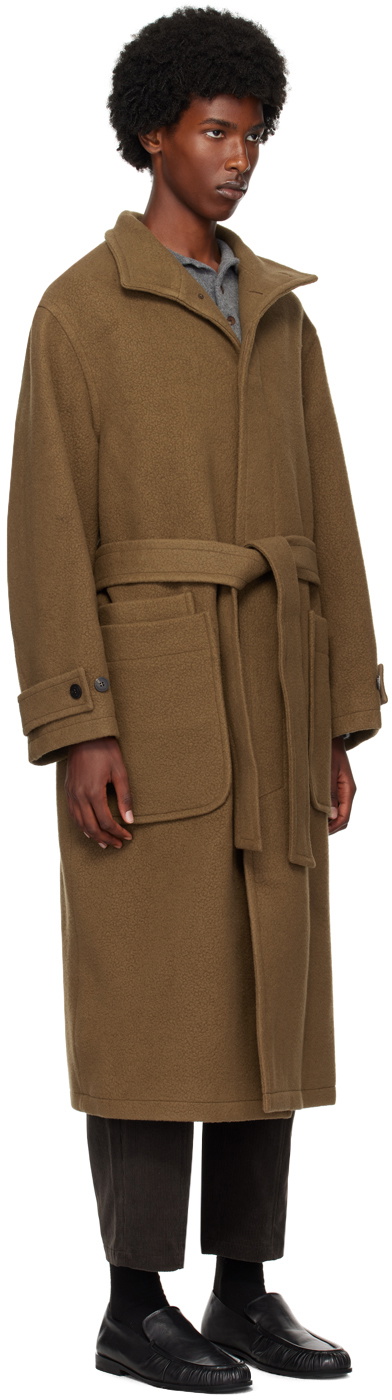 LE17SEPTEMBRE Brown High Neck Coat LE17SEPTEMBRE