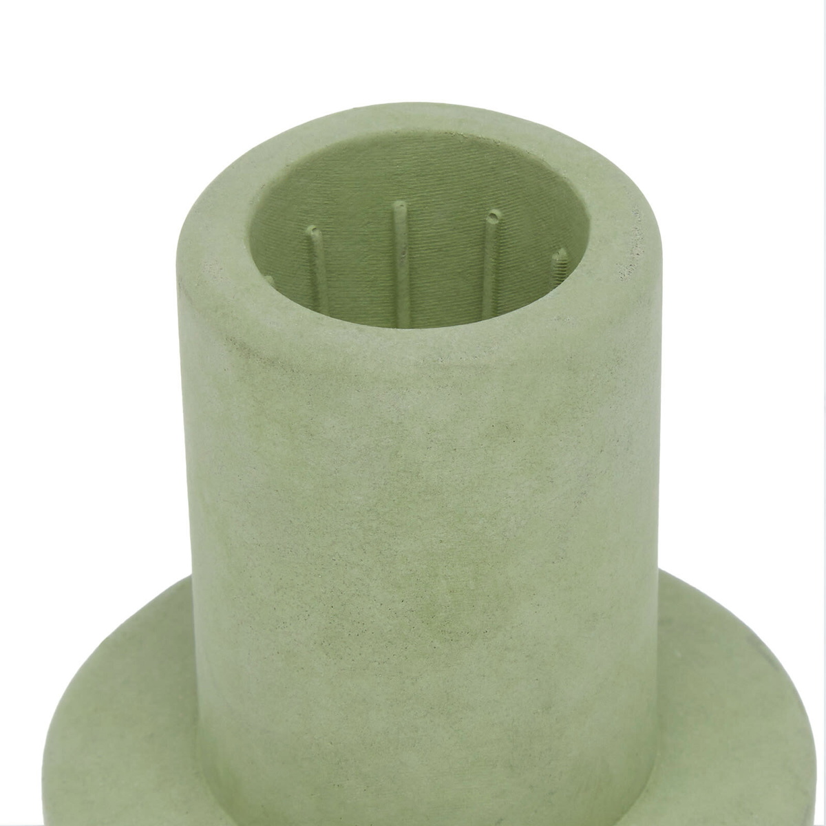 HAY Concrete Tube Candleholder in Dusty Green HAY
