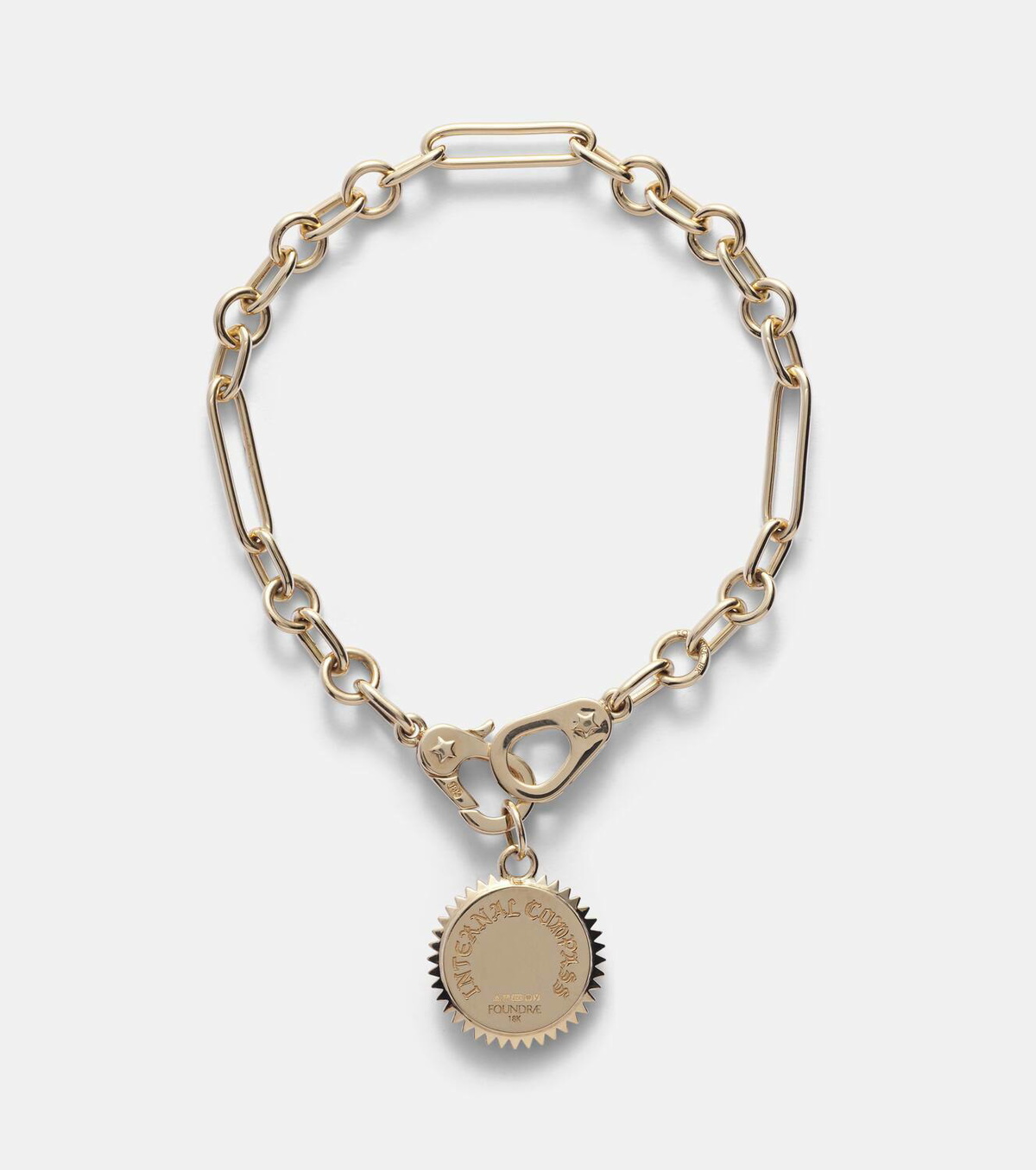 FoundRae Internal Compass 18kt gold bracelet with diamonds Foundrae