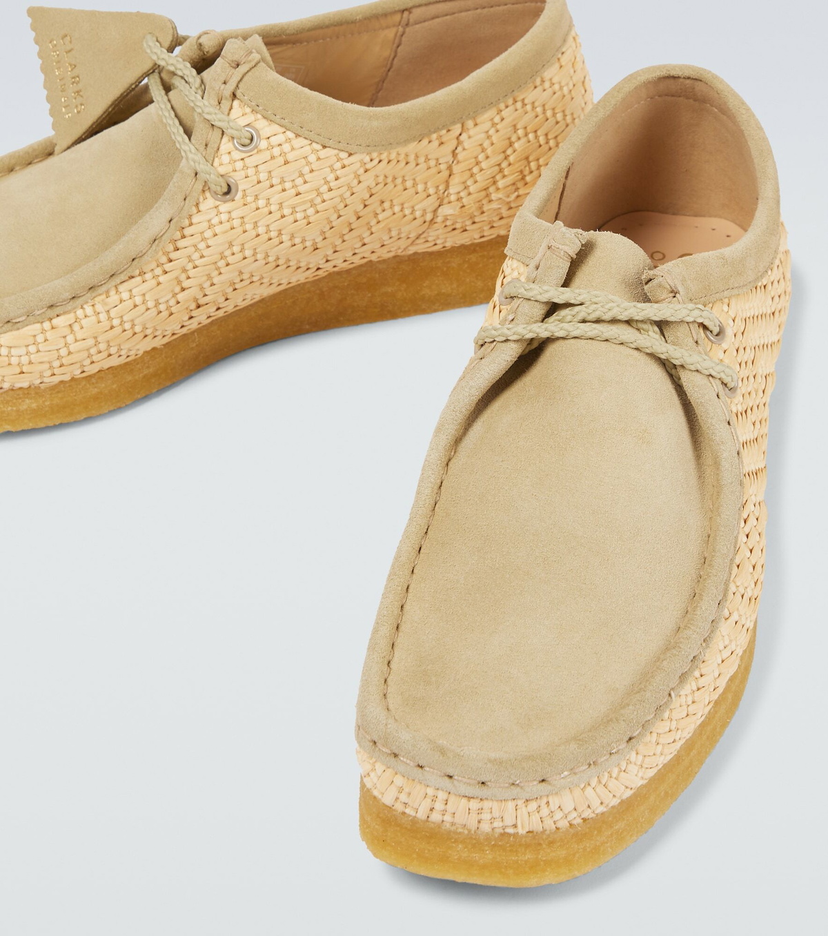 Clarks Originals - Wallabee raffia and suede boots Clarks Originals