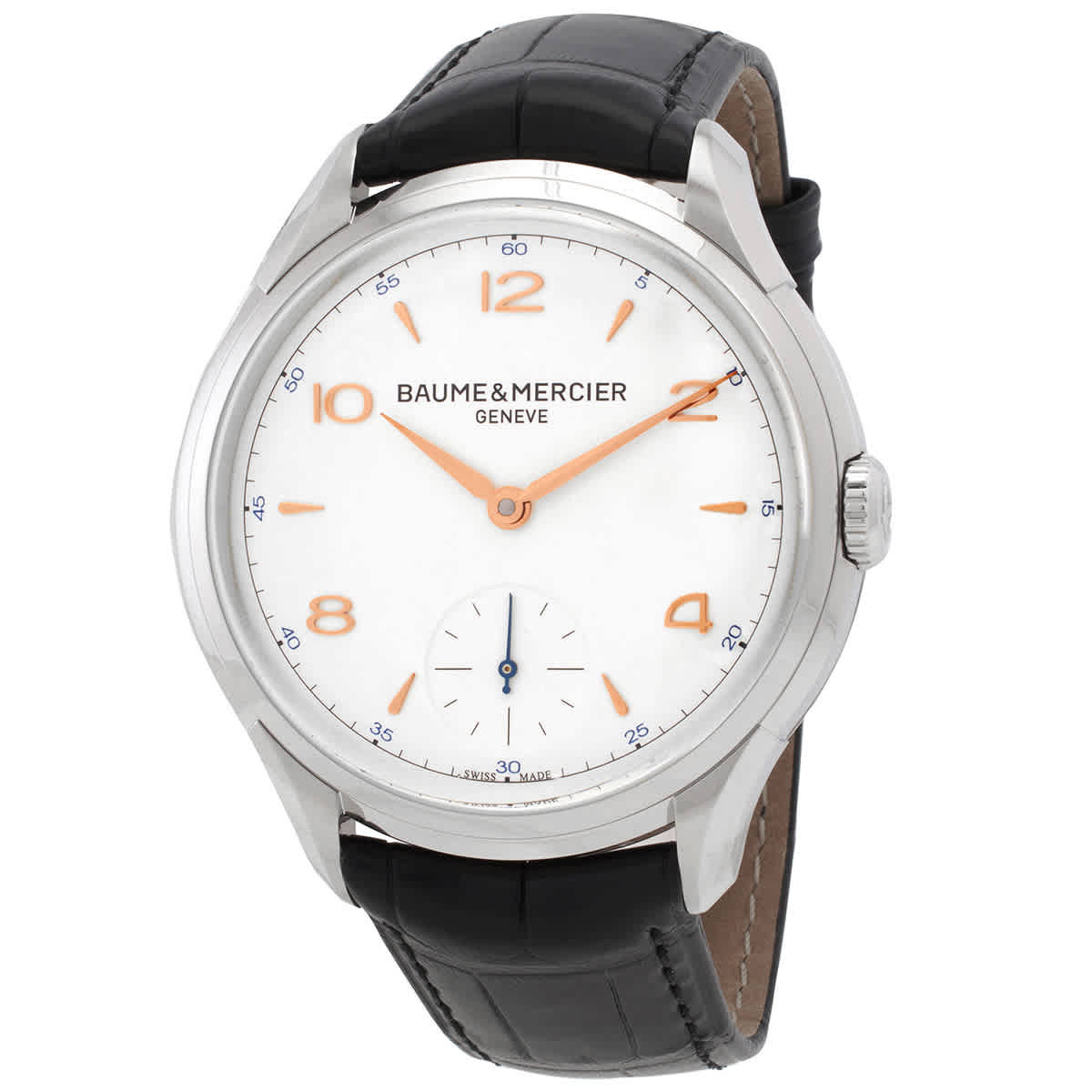 Baume et Mercier Clifton Hand Wind Silver Dial Mens Watch M0A10363 ...