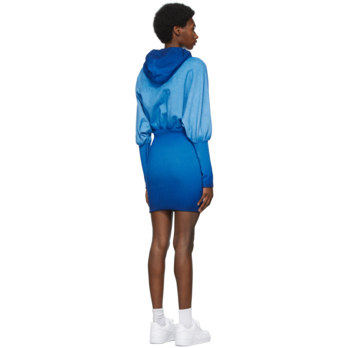 Opening Ceremony Blue Rose Crest Hoodie Dress Opening Ceremony