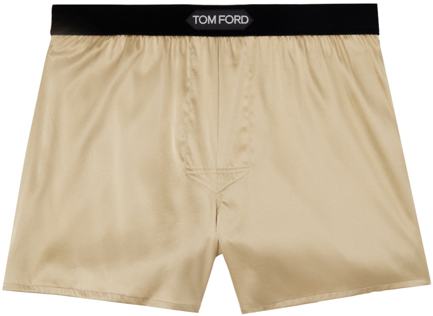 TOM FORD Gold Silk Boxers TOM FORD