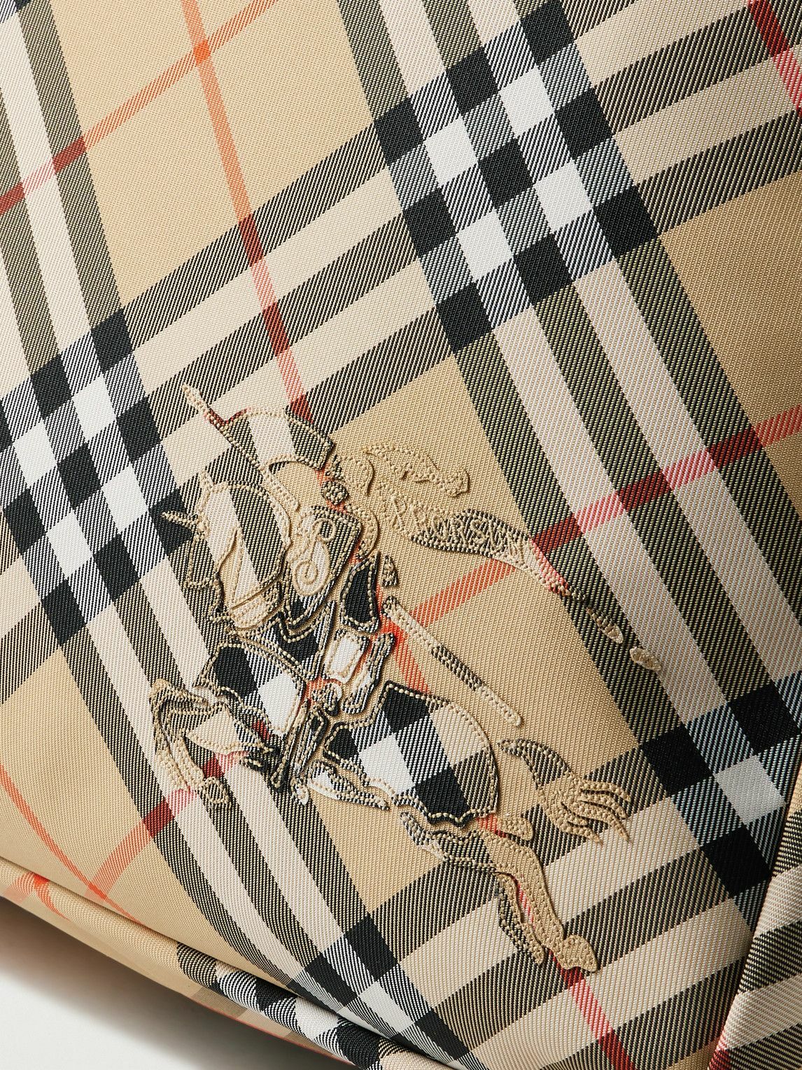 Burberry - Logo-Appliquéd Checked Canvas Duffle Bag Burberry