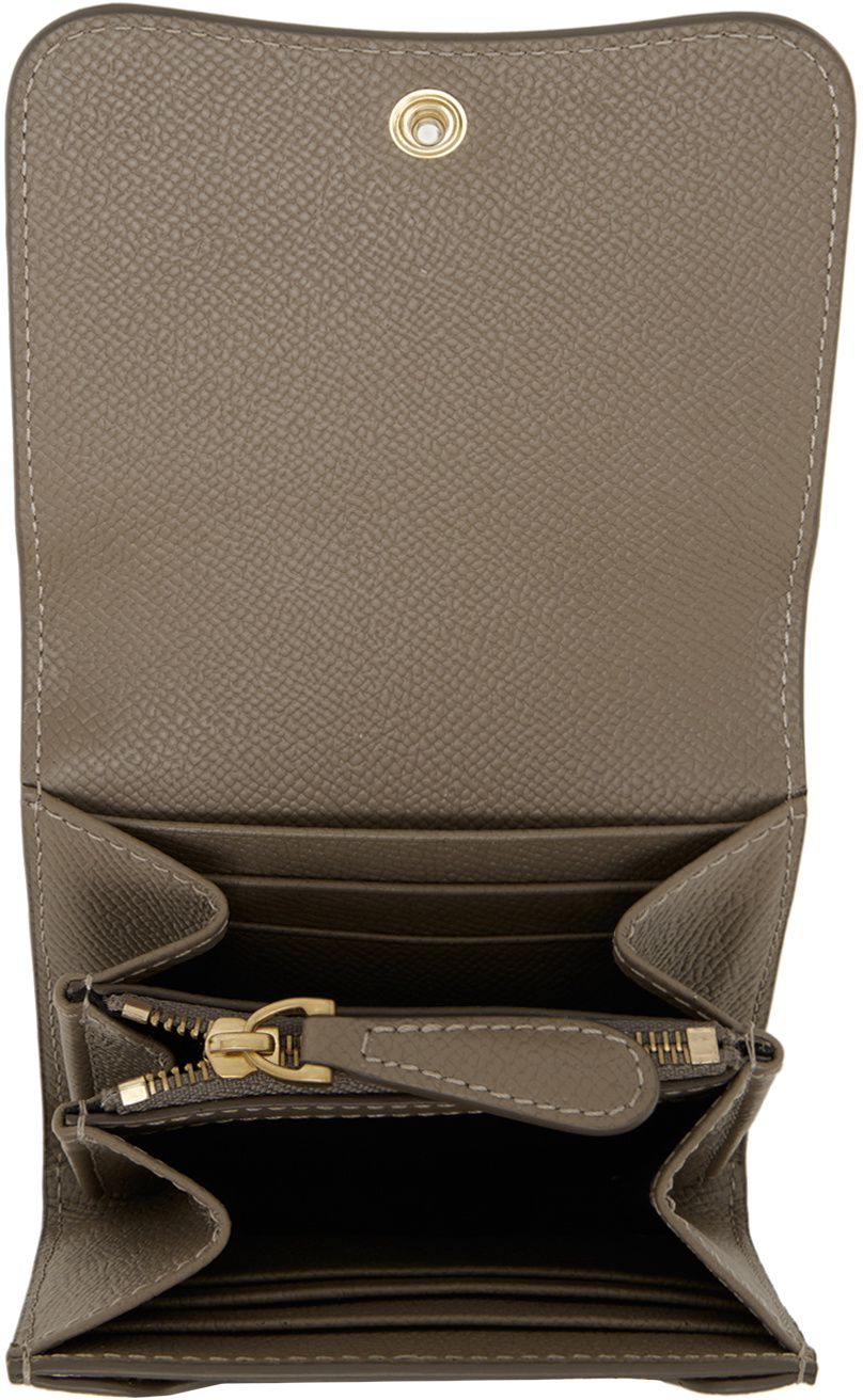 AMI Paris Taupe Paris Paris Compact Wallet AMI
