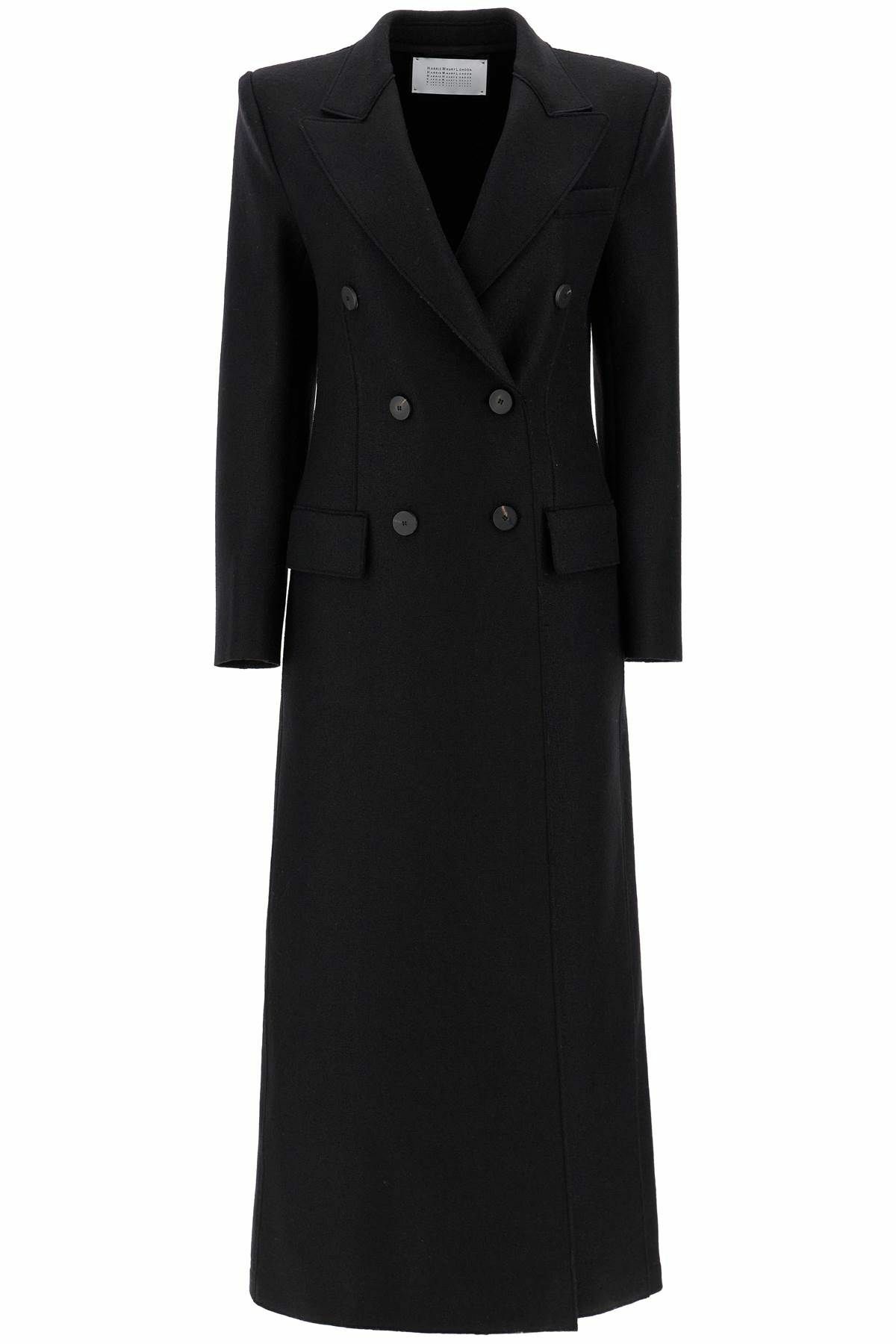 HARRIS WHARF LONDON double-breasted pressed wool coat Black Harris ...