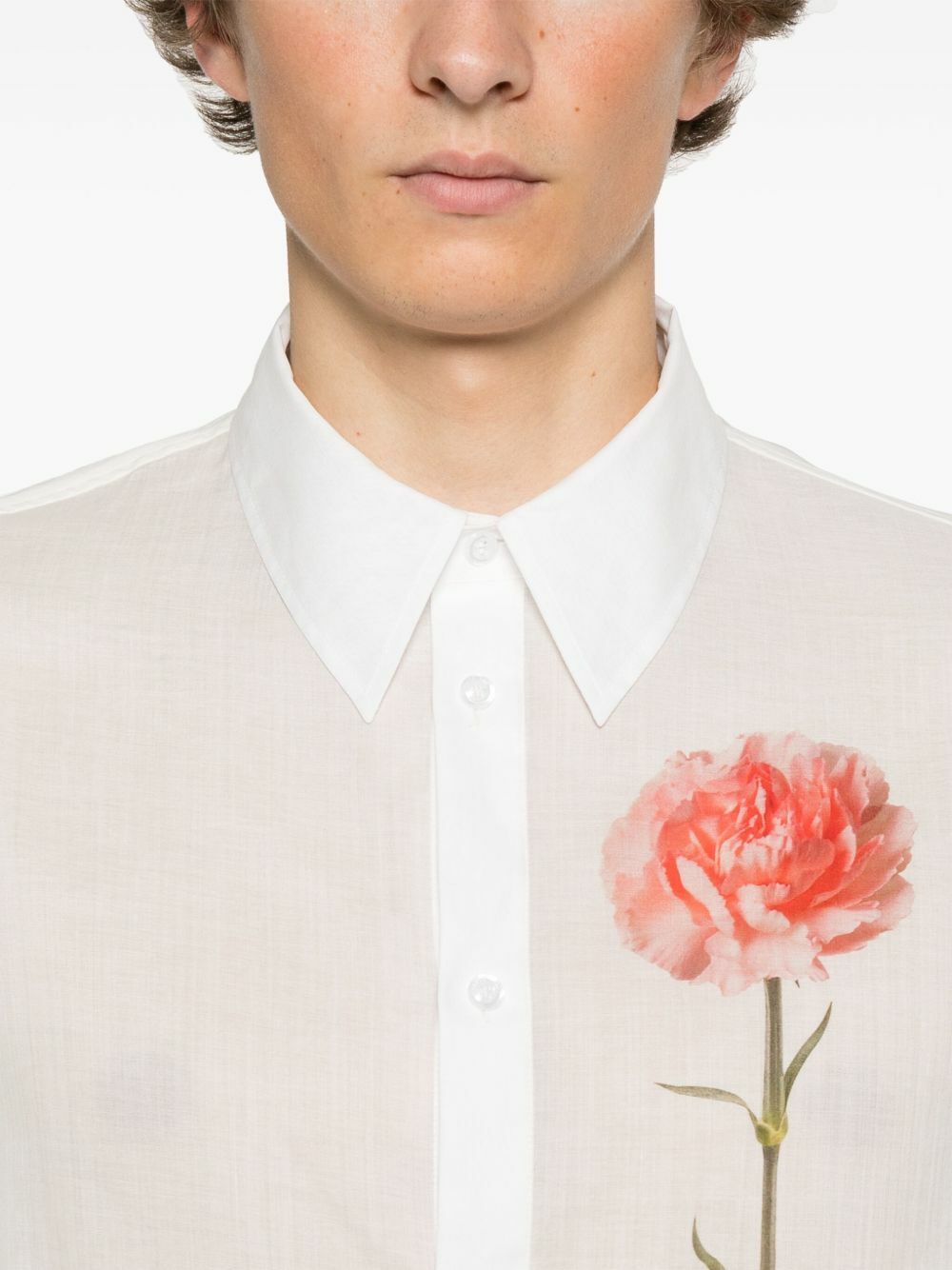 Simone Rocha Carnation-Print Shirt Simone Rocha