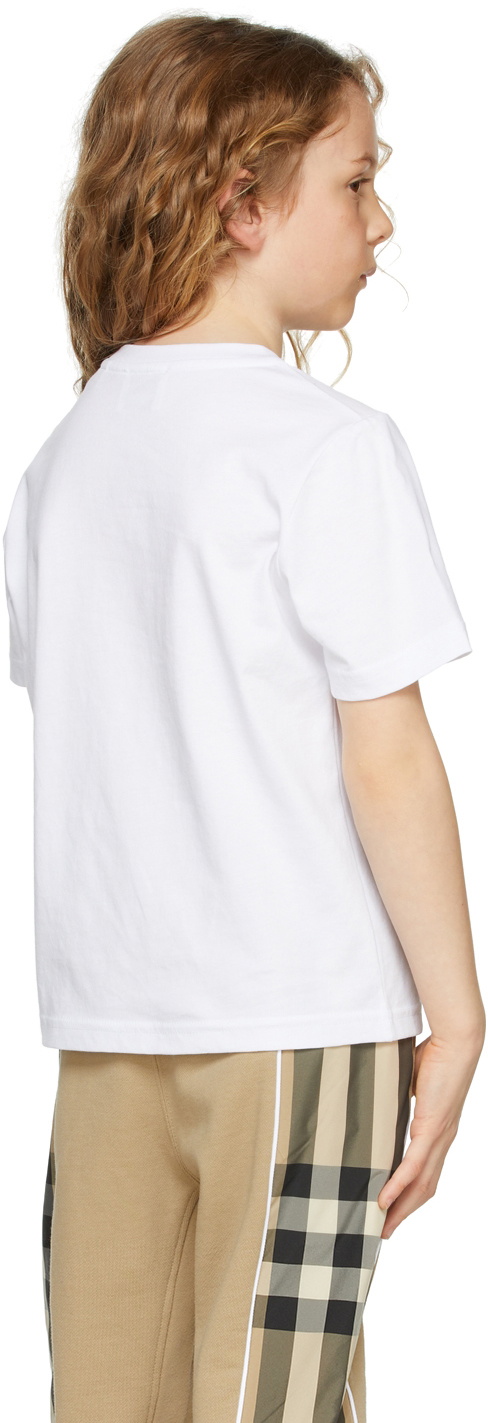 Burberry Kids White Horseferry T-Shirt Burberry