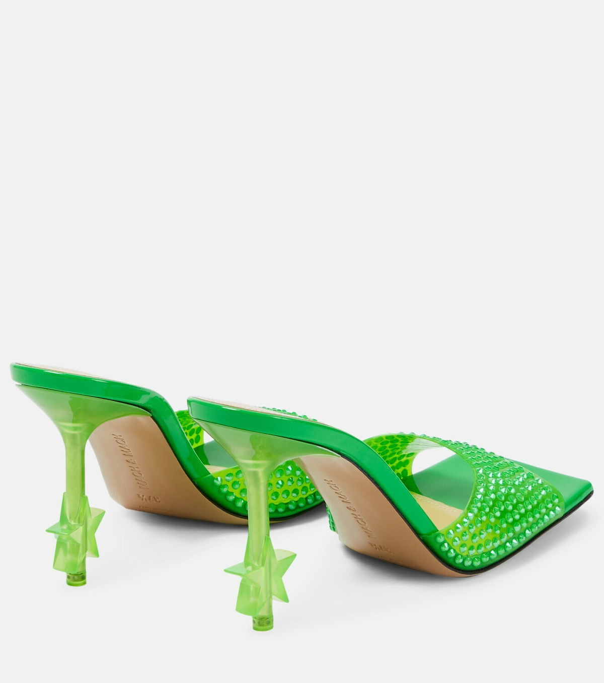 Mach & Mach - Star crystal-embellished PVC mules MACH & MACH