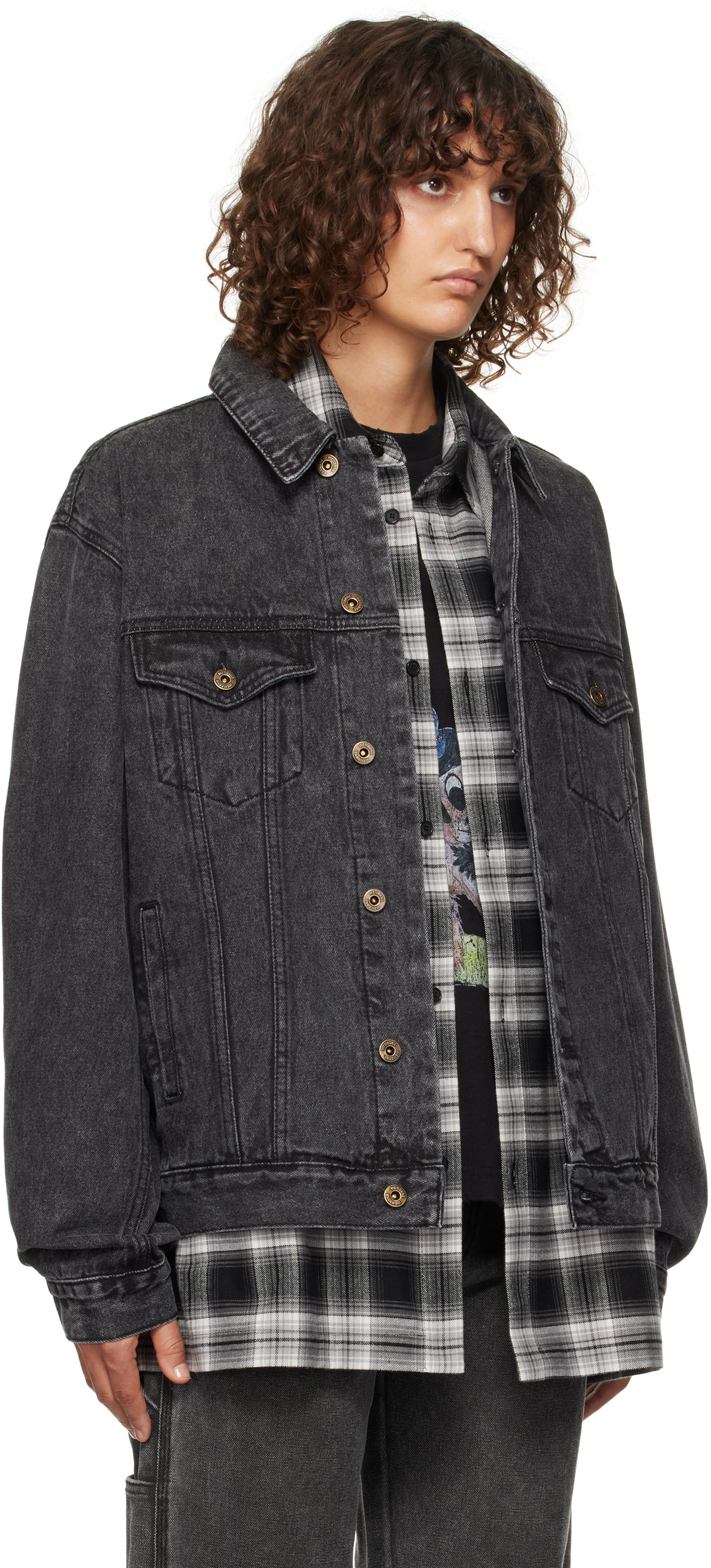 We11done Black Monster Pony Denim Jacket We11done