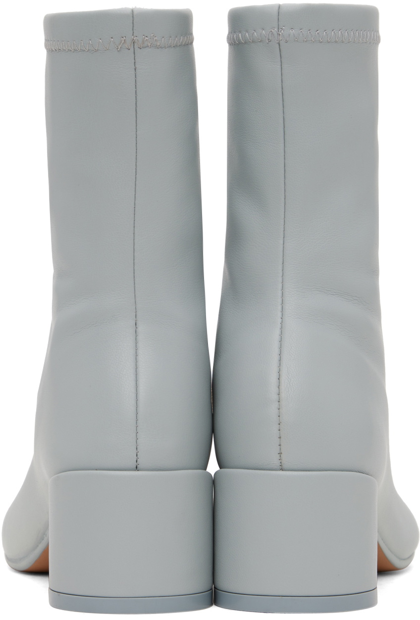 MM6 Maison Margiela Blue Anatomic Stretch Ankle Boots MM6 Maison Margiela