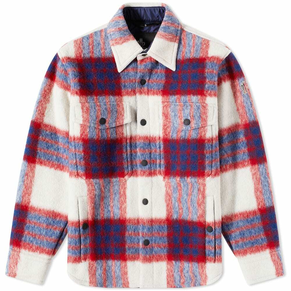 Moncler Grenoble Men's Waier Check Shirt Jacket in Red/White Moncler ...