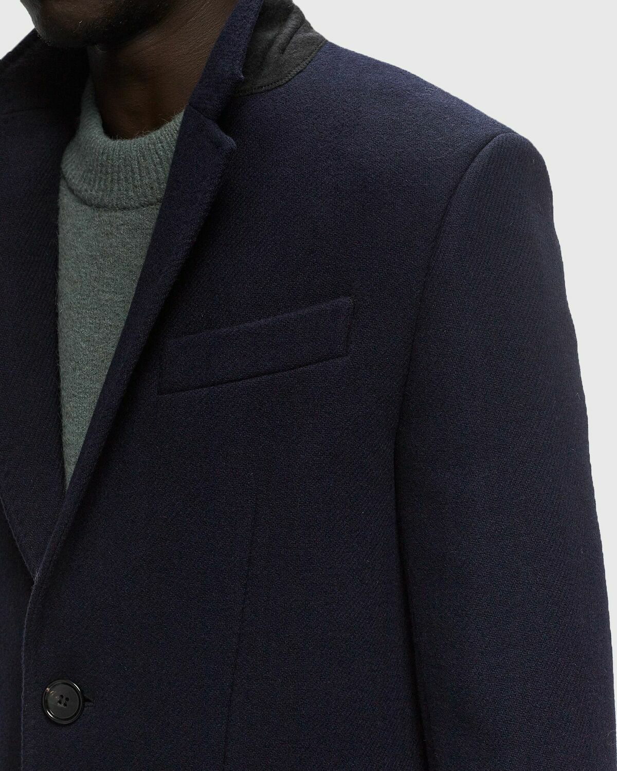 Ami Paris Two Buttons Coat Blue Coats AMI