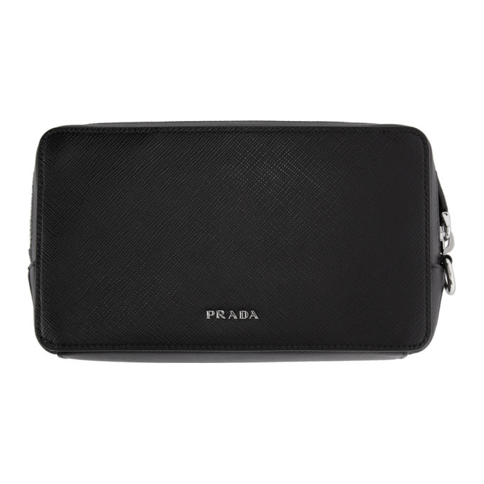 Prada Black Leather Pouch Prada
