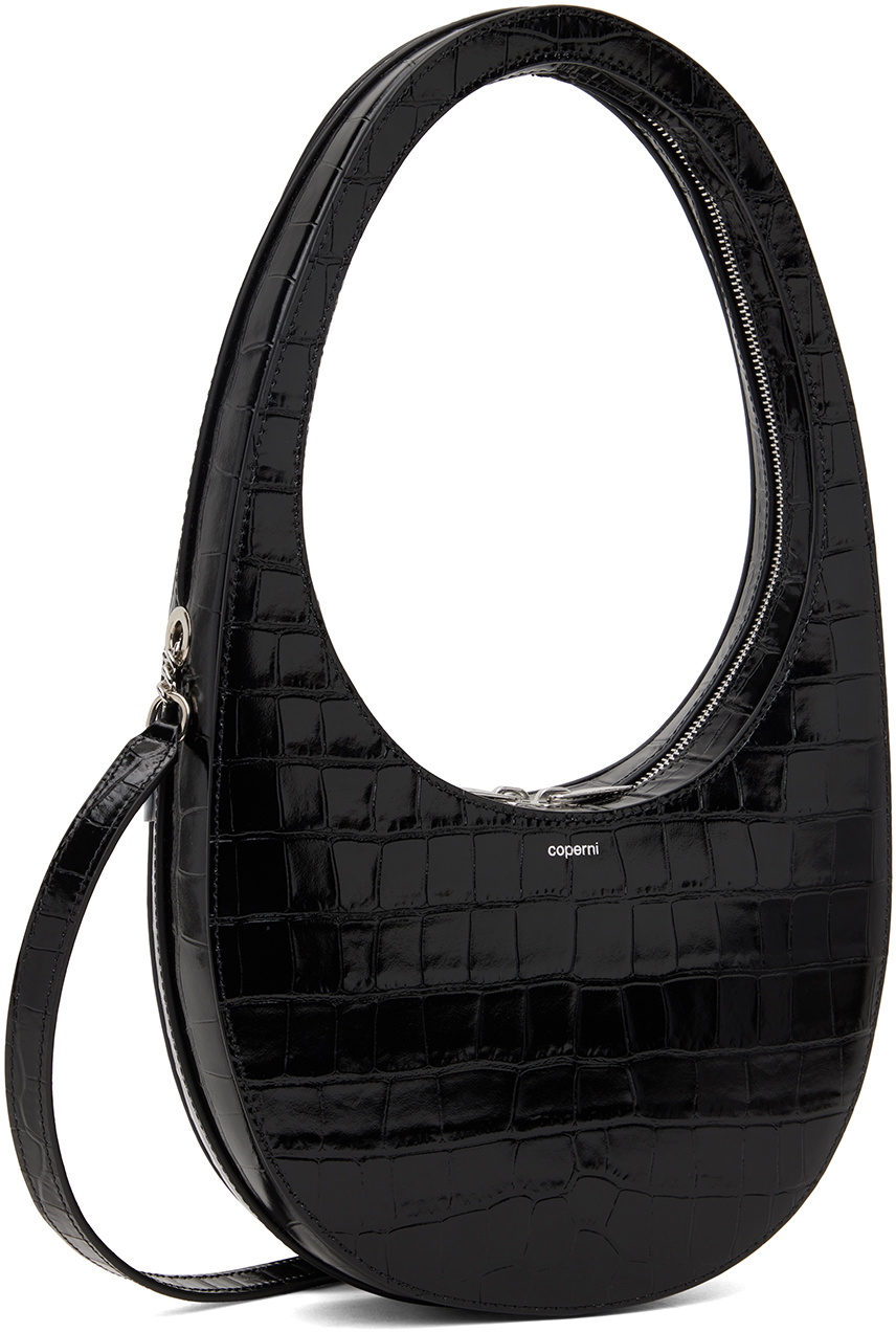 Coperni Black Croco Crossbody Swipe Bag Coperni