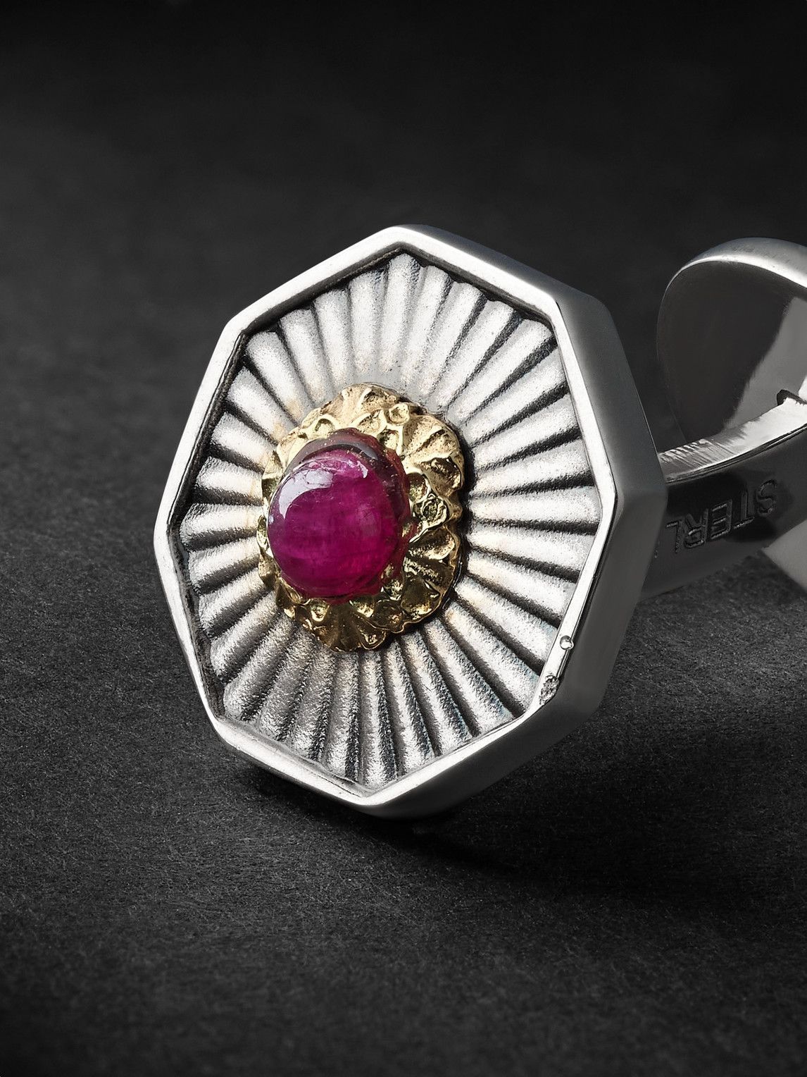 Buccellati - Rays Silver, Gold and Ruby Cufflinks Buccellati