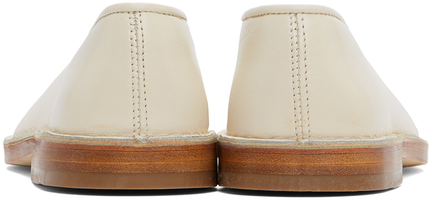 LEMAIRE Off-White Flat Piped Slippers Lemaire LEMAIRE Off-White Flat Piped Slippers Lemaire