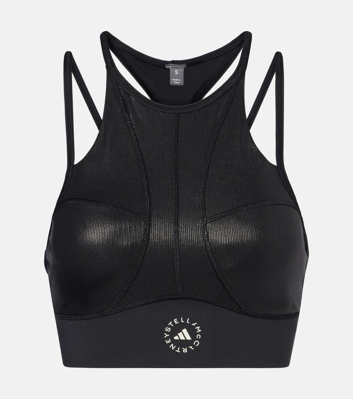 Adidas by Stella McCartney Lamé sports bra adidas by Stella McCartney
