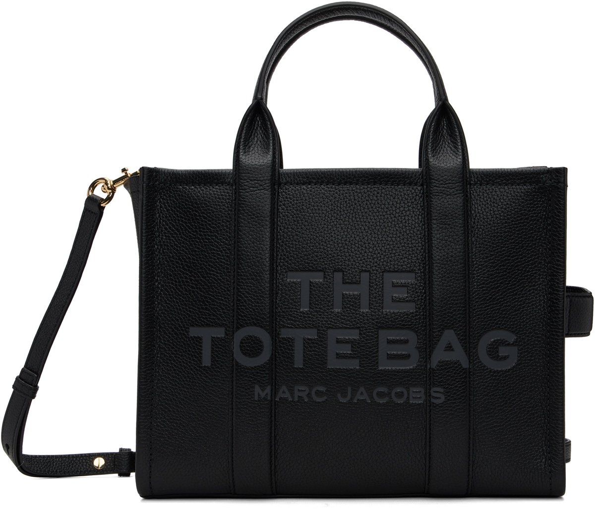 Marc Jacobs Black 'The Leather Medium' Tote Marc Jacobs