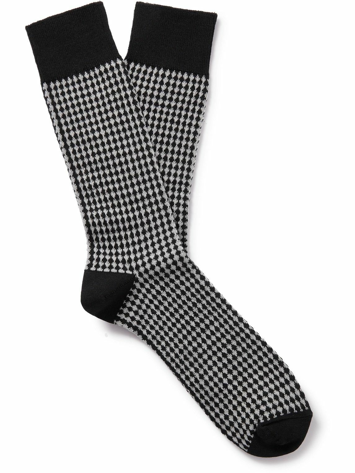 Mr P. - Jacquard-Knit Stretch Cotton-Blend Socks Mr P.