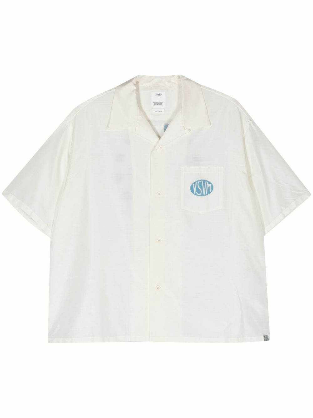 Visvim White Logo-Print Silk Shirt Visvim