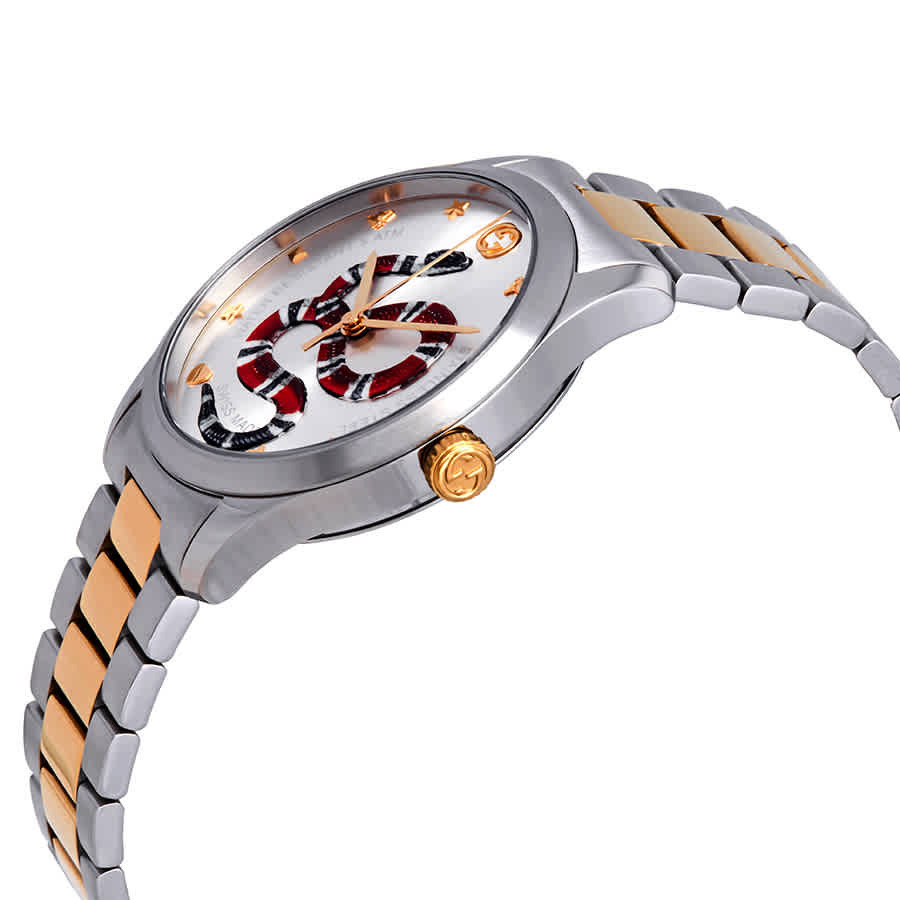 Gucci G-Timeless Silver with Snake Motiif Dial Watch YA1264075 Gucci
