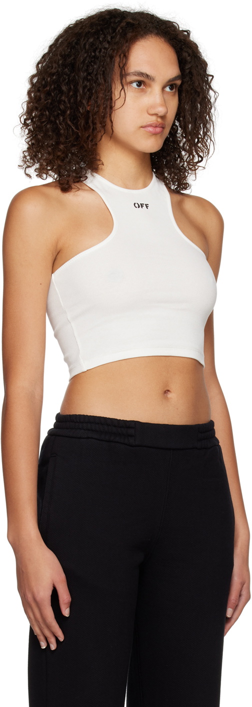 Off-White White Printed Tank Top Off-White