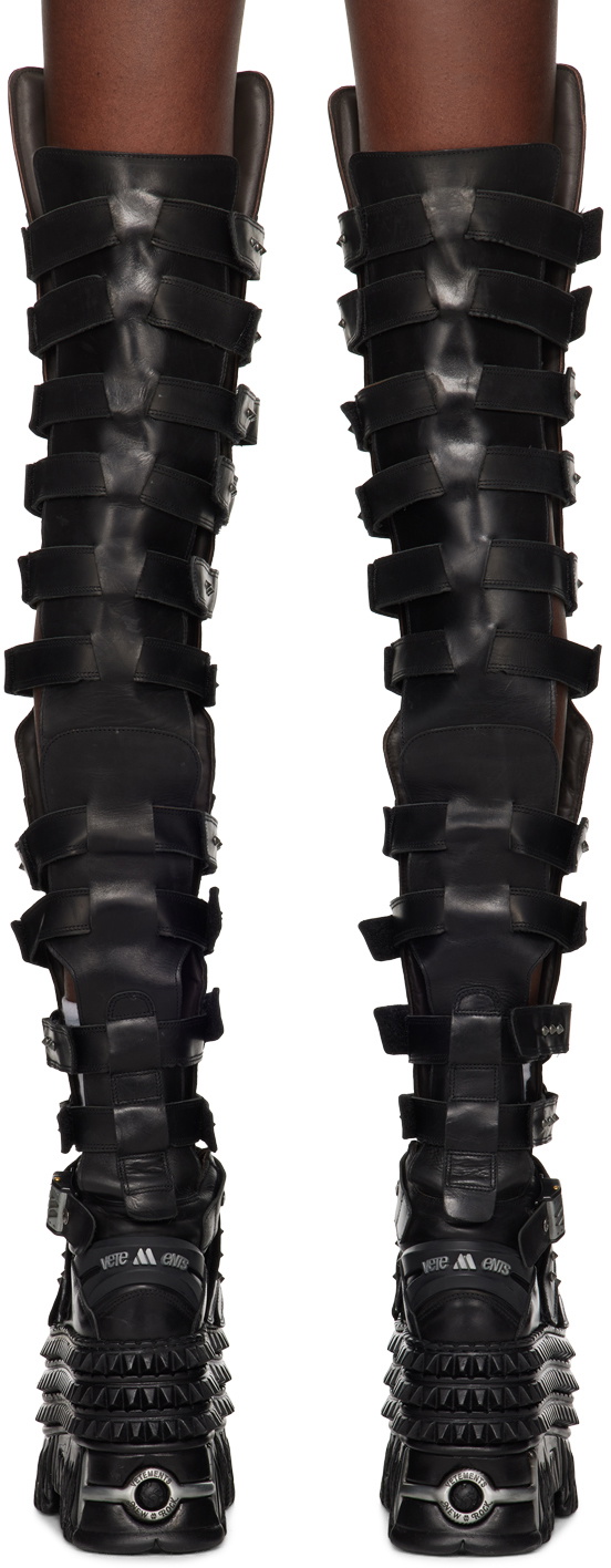 VETEMENTS Black New Rock Edition Gamer Tall Boots Vetements