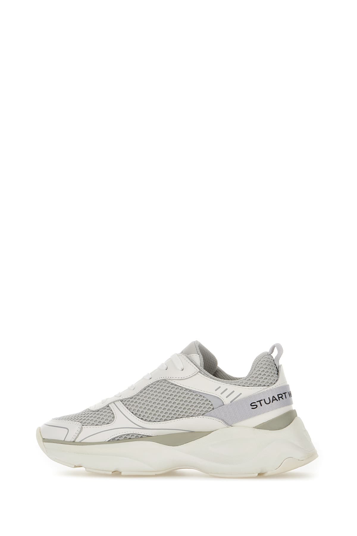 Stuart Weitzman White Leather And Mesh Sneakers Stuart Weitzman