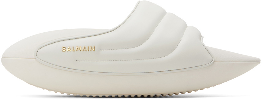 Balmain White B-IT Mules Balmain