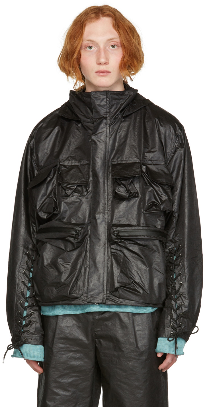 JieDa Black Polyester Jacket JieDa