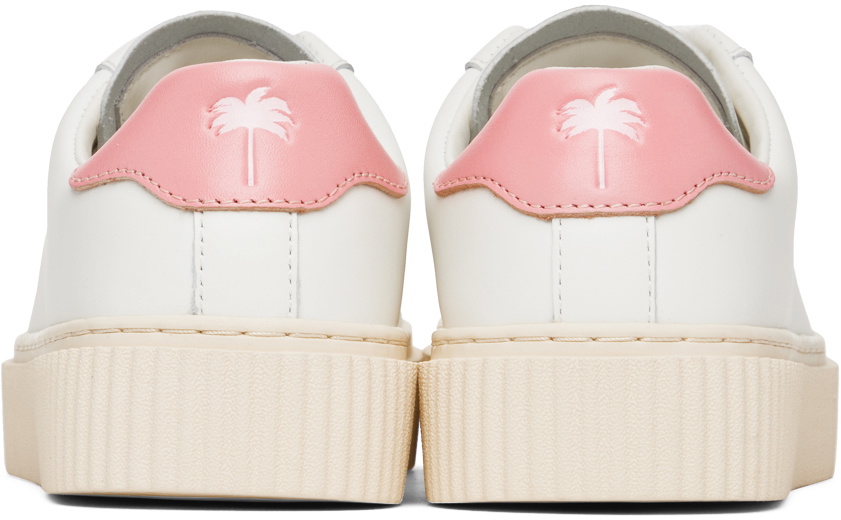 Palm Angels White & Pink Palm One Platform Sneakers Palm Angels