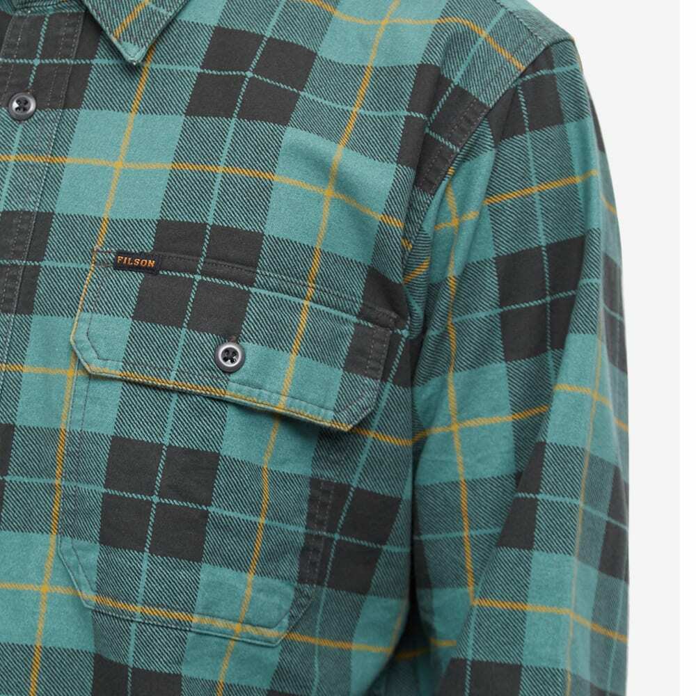 Filson Men's Field Flannel Shirt in Green Filson