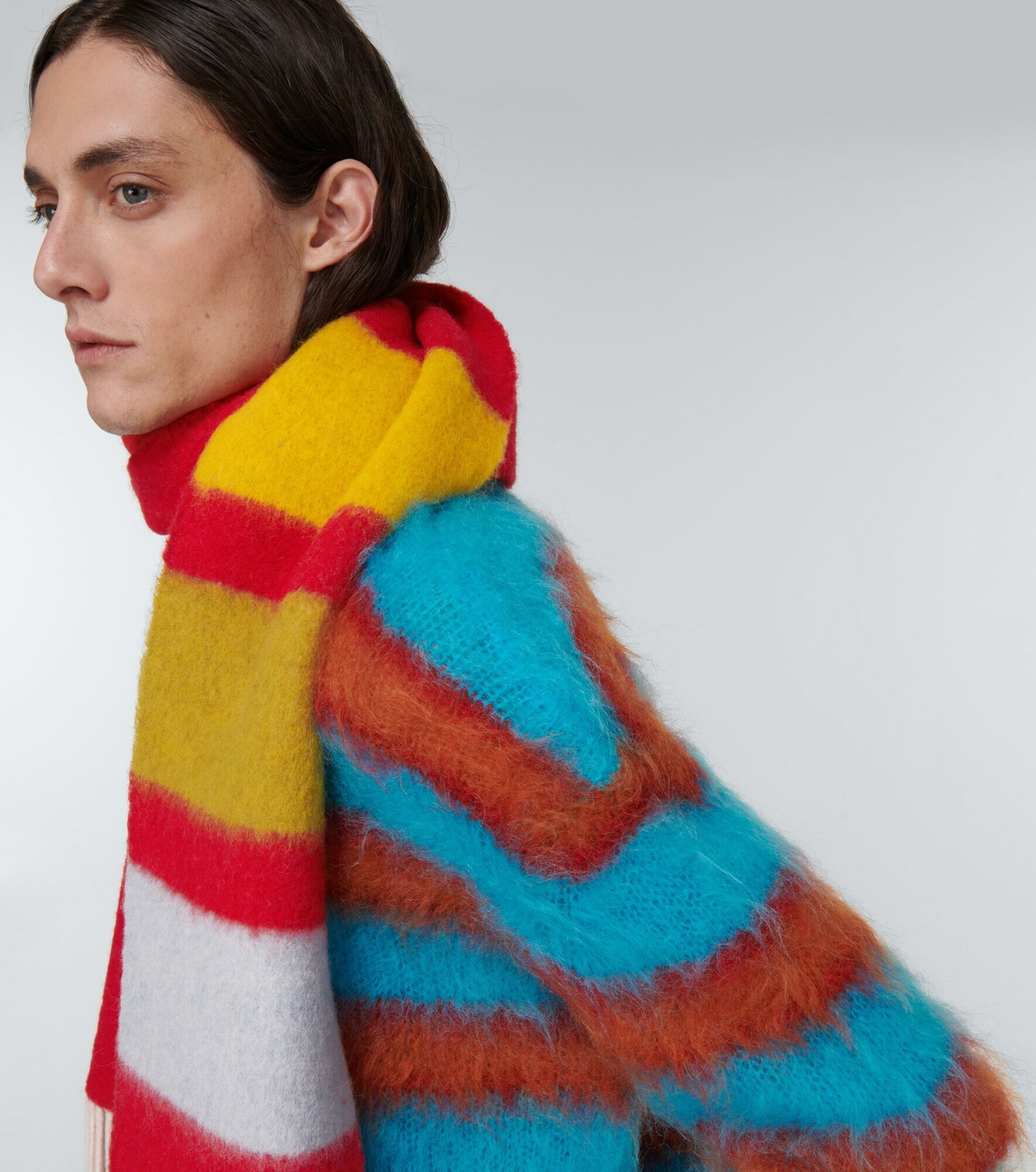 Marni - Striped wool-blend scarf Marni