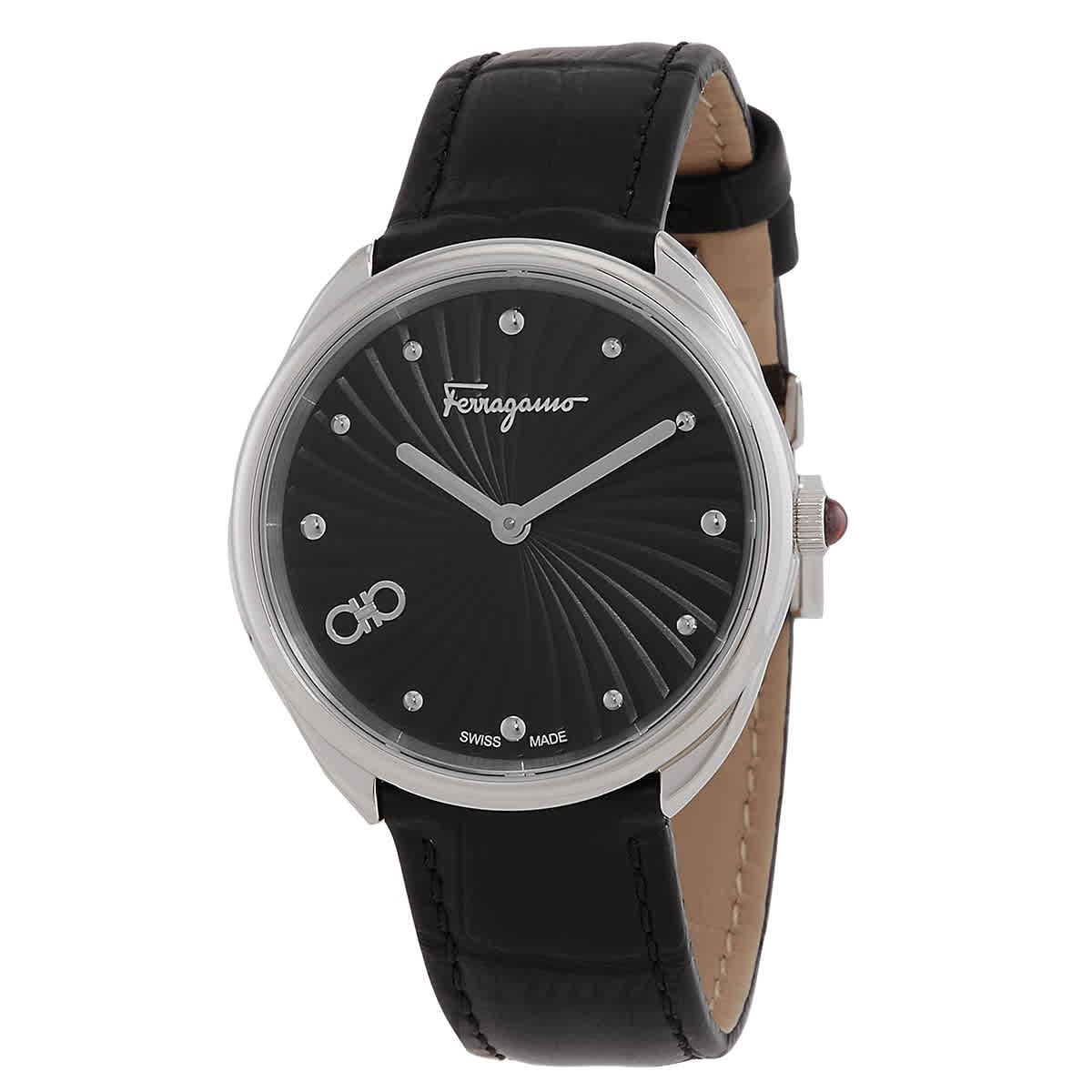 Ferragamo Cuir Quartz Black Dial Ladies Watch SFYN00320 Salvatore Ferragamo