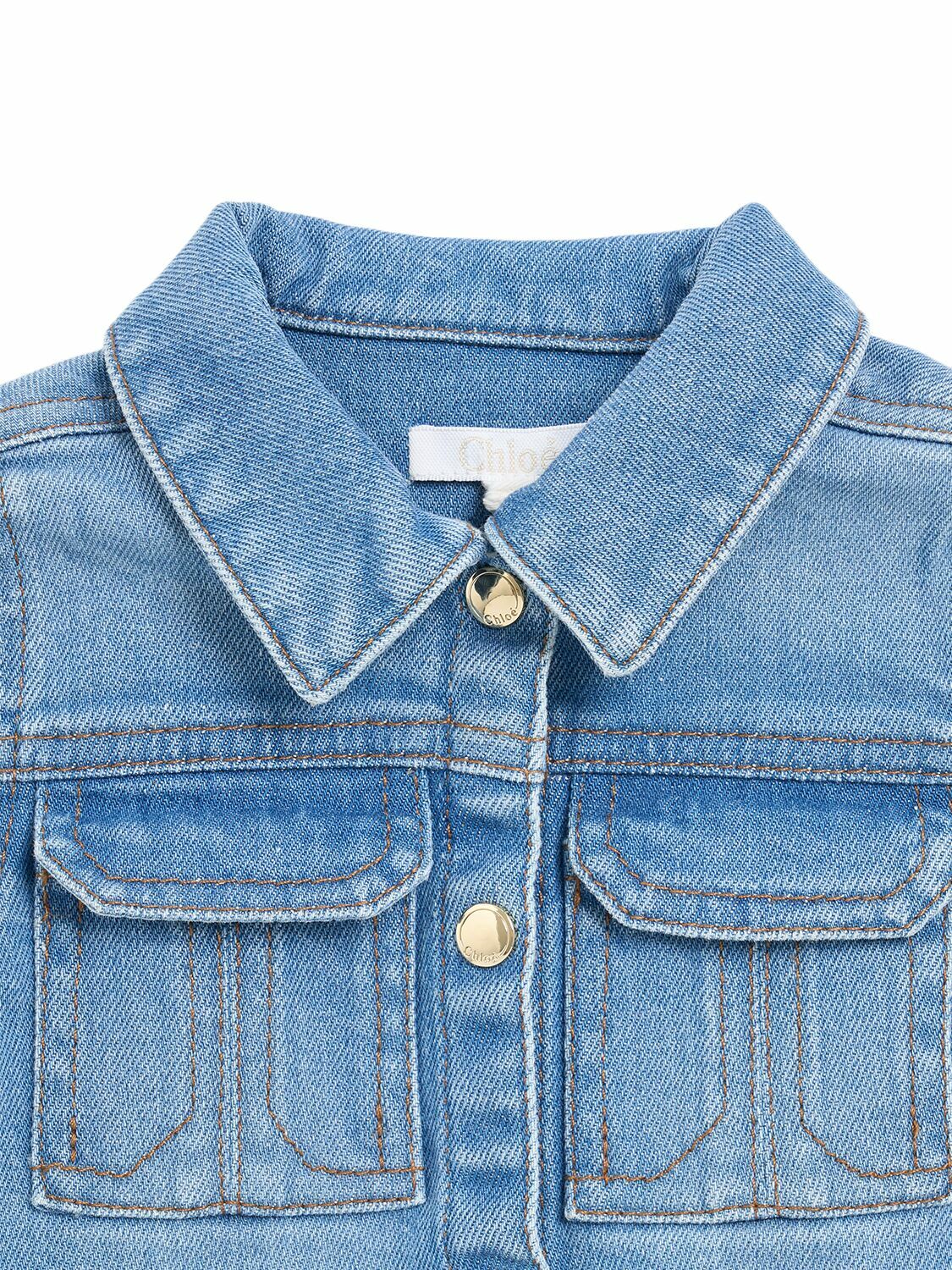 CHLOÉ Cotton Blend Denim Jacket Chloe