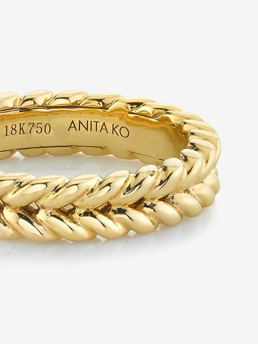 Anita Ko 18K Yellow Gold Braided Ring Anita Ko