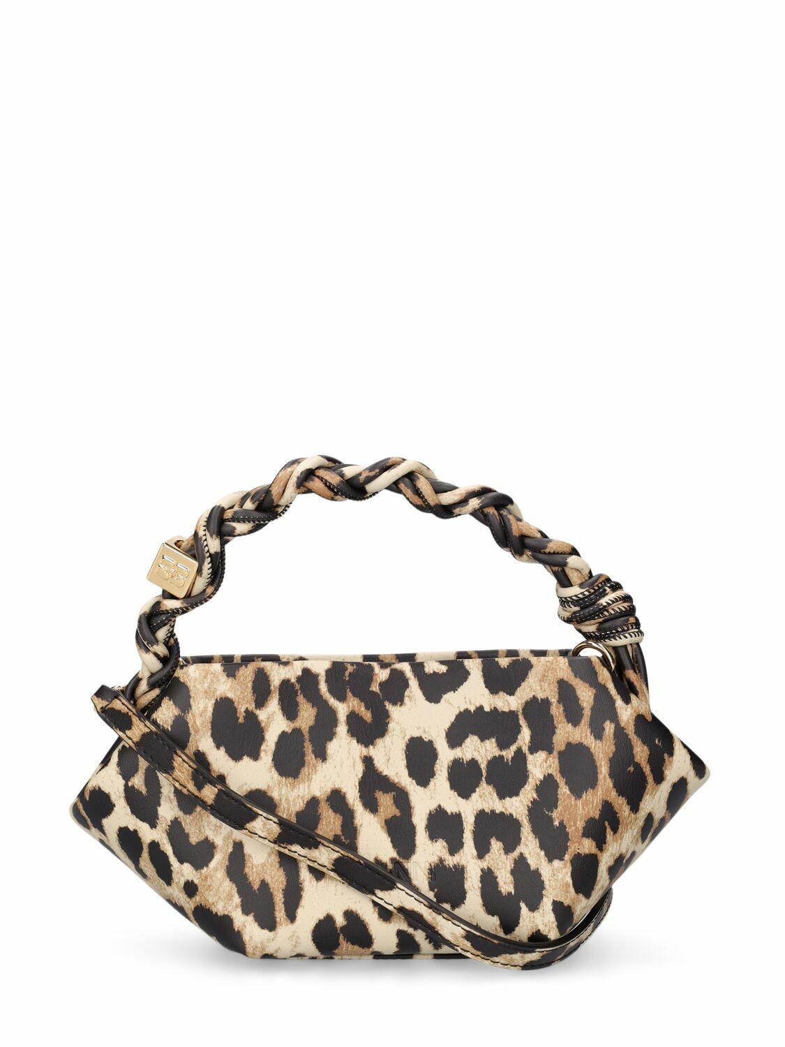 GANNI Mini Bou Leo Print Top Handle Bag GANNI