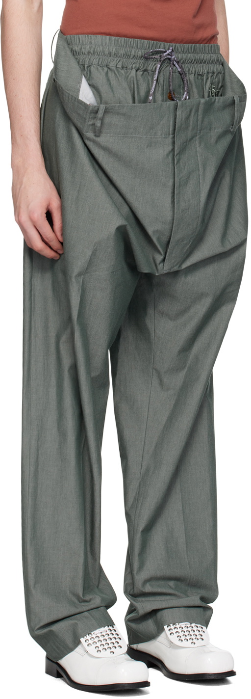 Vivienne Westwood Gray Layered Trousers Vivienne Westwood