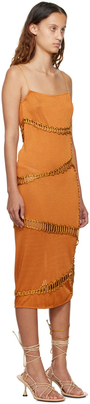 Isa Boulder Orange Puzzle Reversible Minidress Isa Boulder