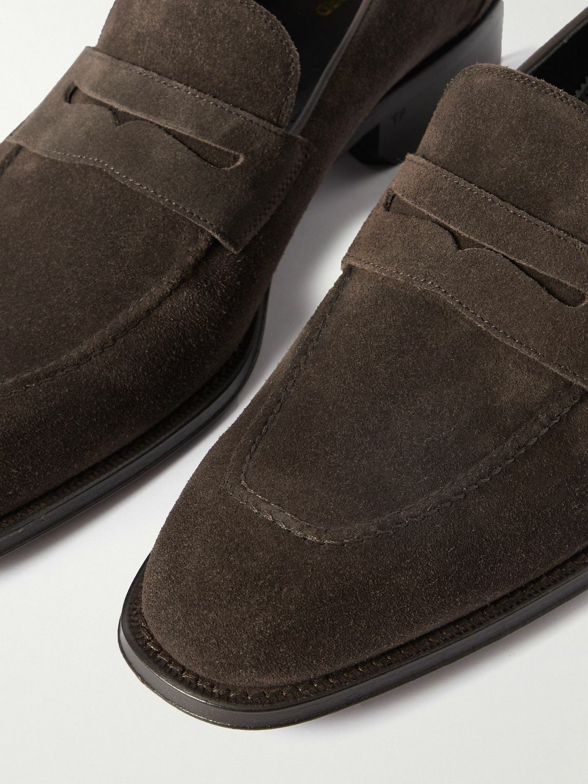 TOM FORD - Claydon Suede Penny Loafers - Brown TOM FORD