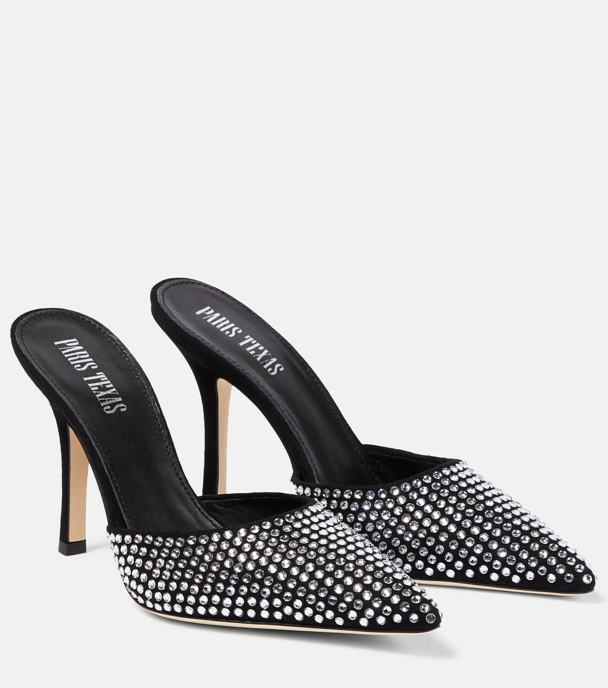 Paris Texas - Hollywood embellished suede mules Paris Texas