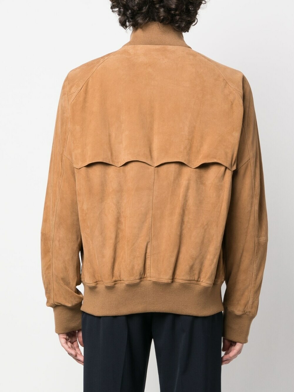 BARACUTA - Suede Leather Bomber Jacket Baracuta